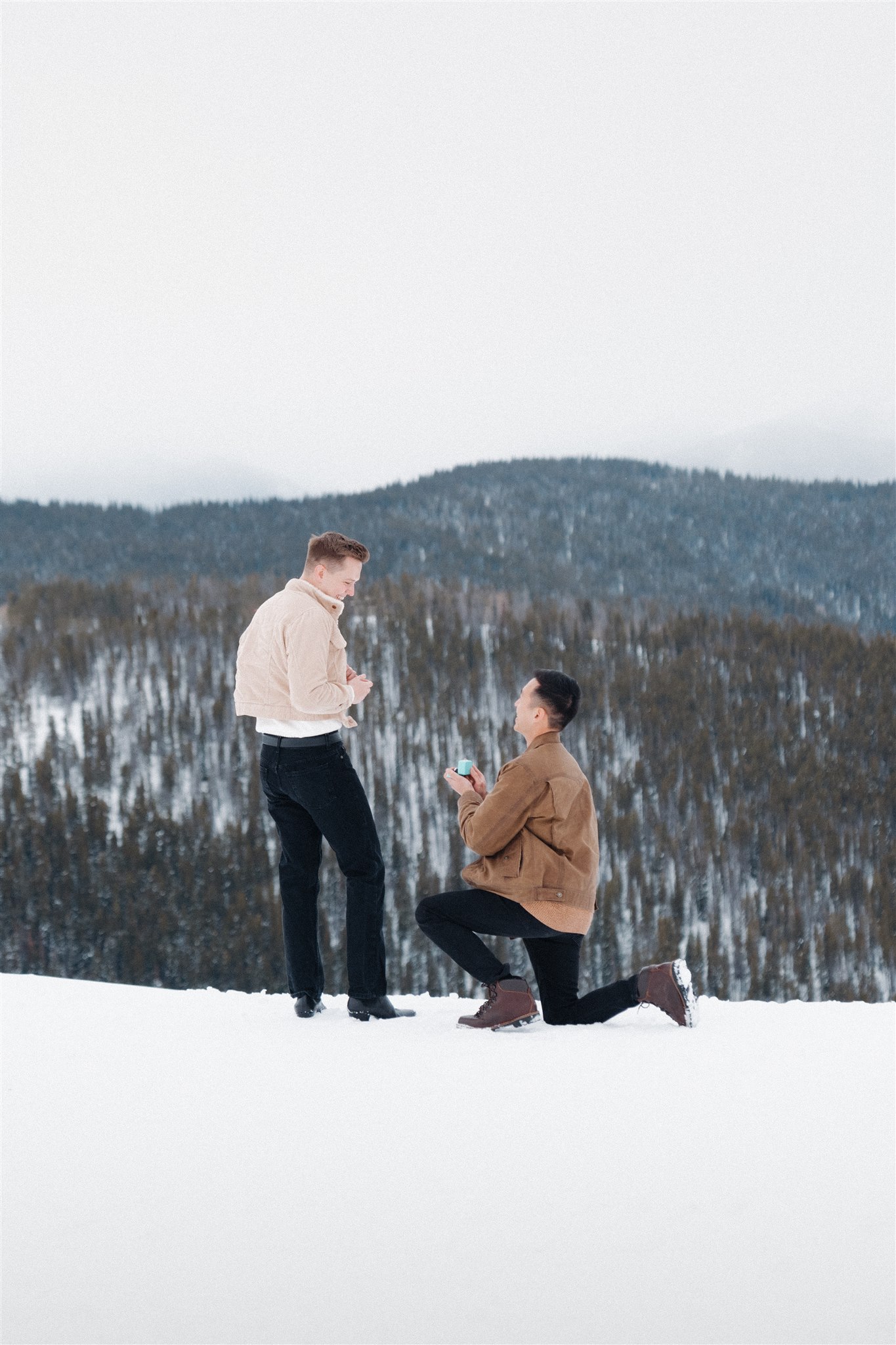 A Romantic Double Surprise Colorado Proposal in Vail
