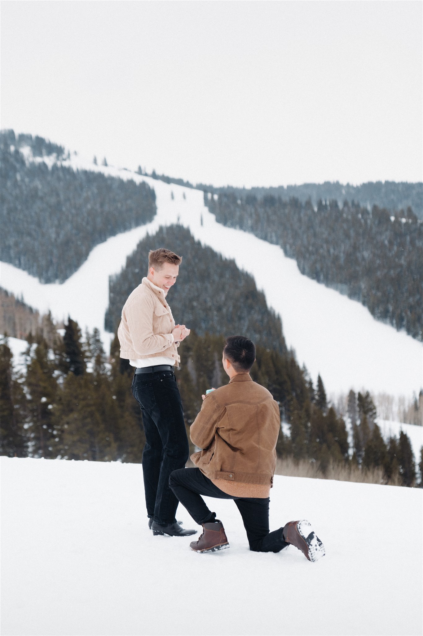 A Romantic Double Surprise Colorado Proposal in Vail