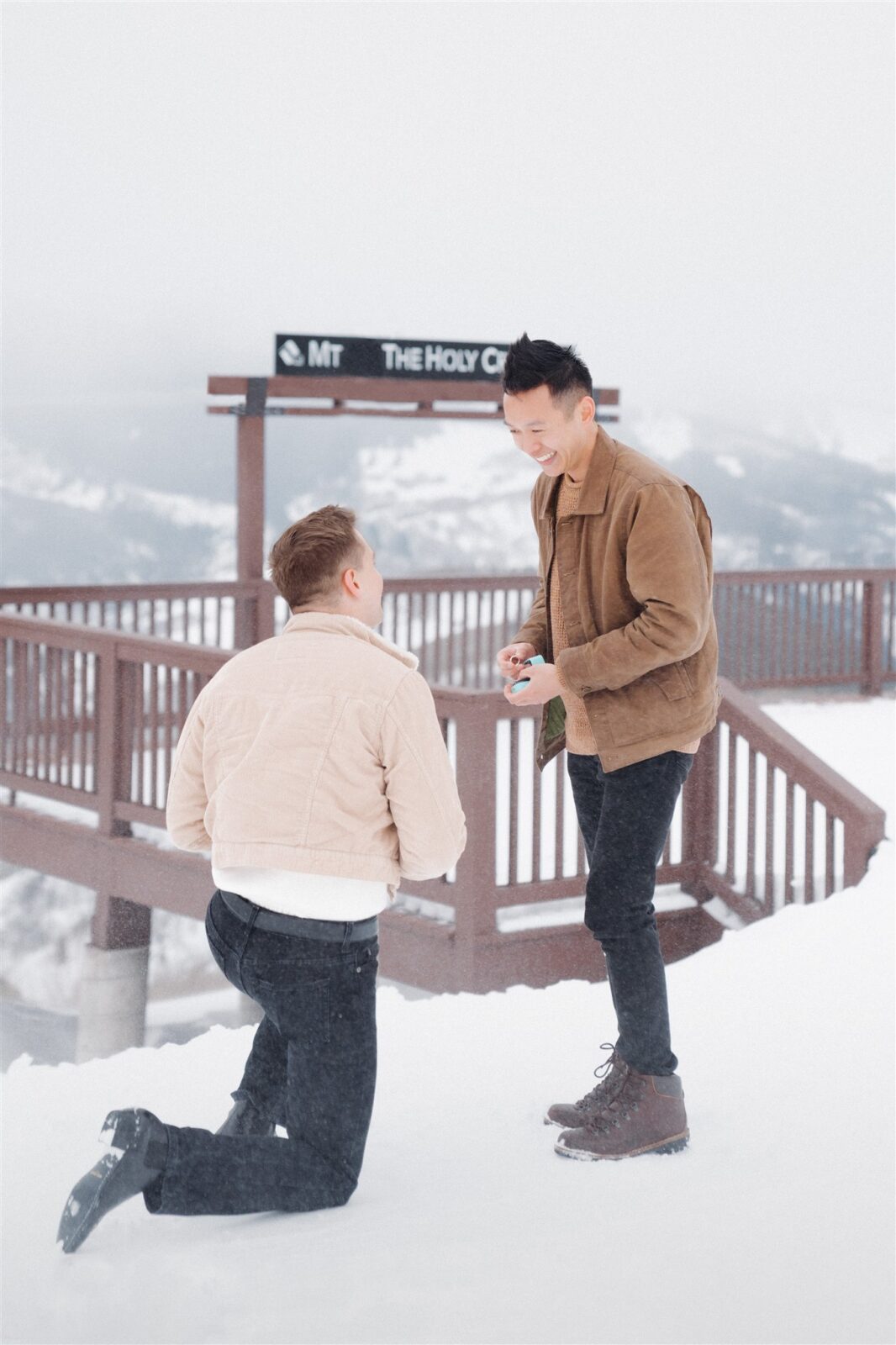 A Romantic Double Surprise Colorado Proposal in Vail
